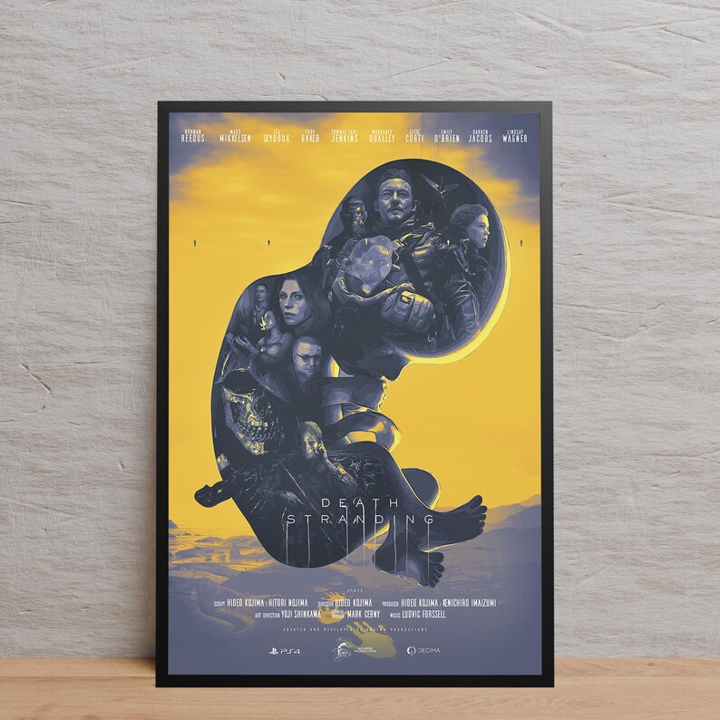 Death Stranding Poster, Sam Wall Art, Mads Mikkelsen Poster, Rolled ...