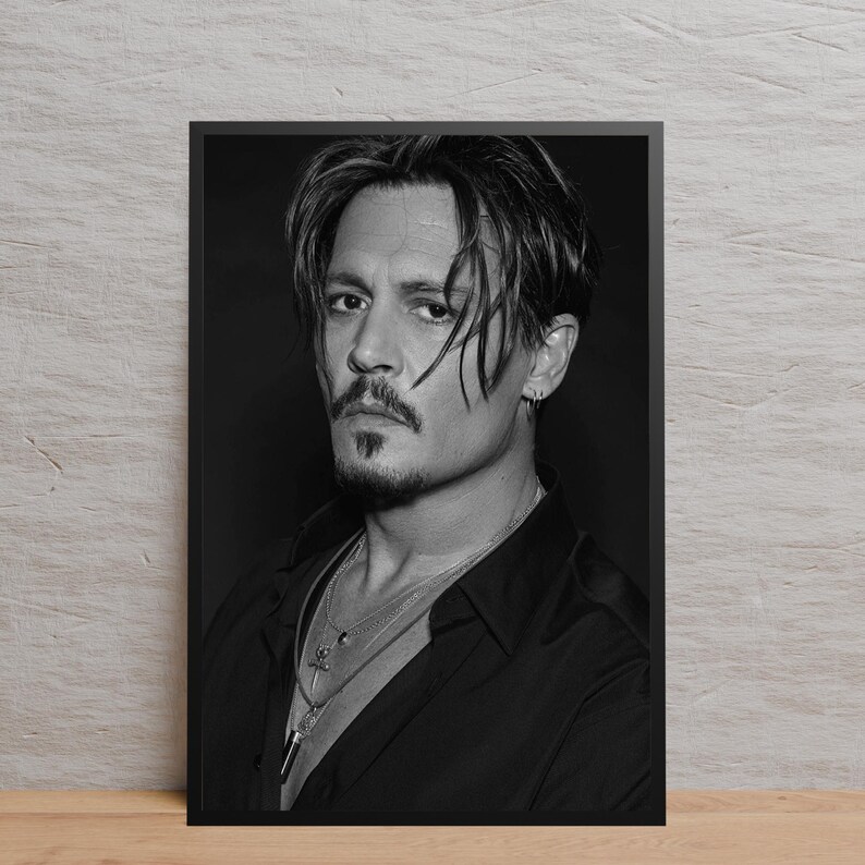 Johnny Depp Poster, Hollywood Actor Wall Art, Rolled Canvas Print, Room ...