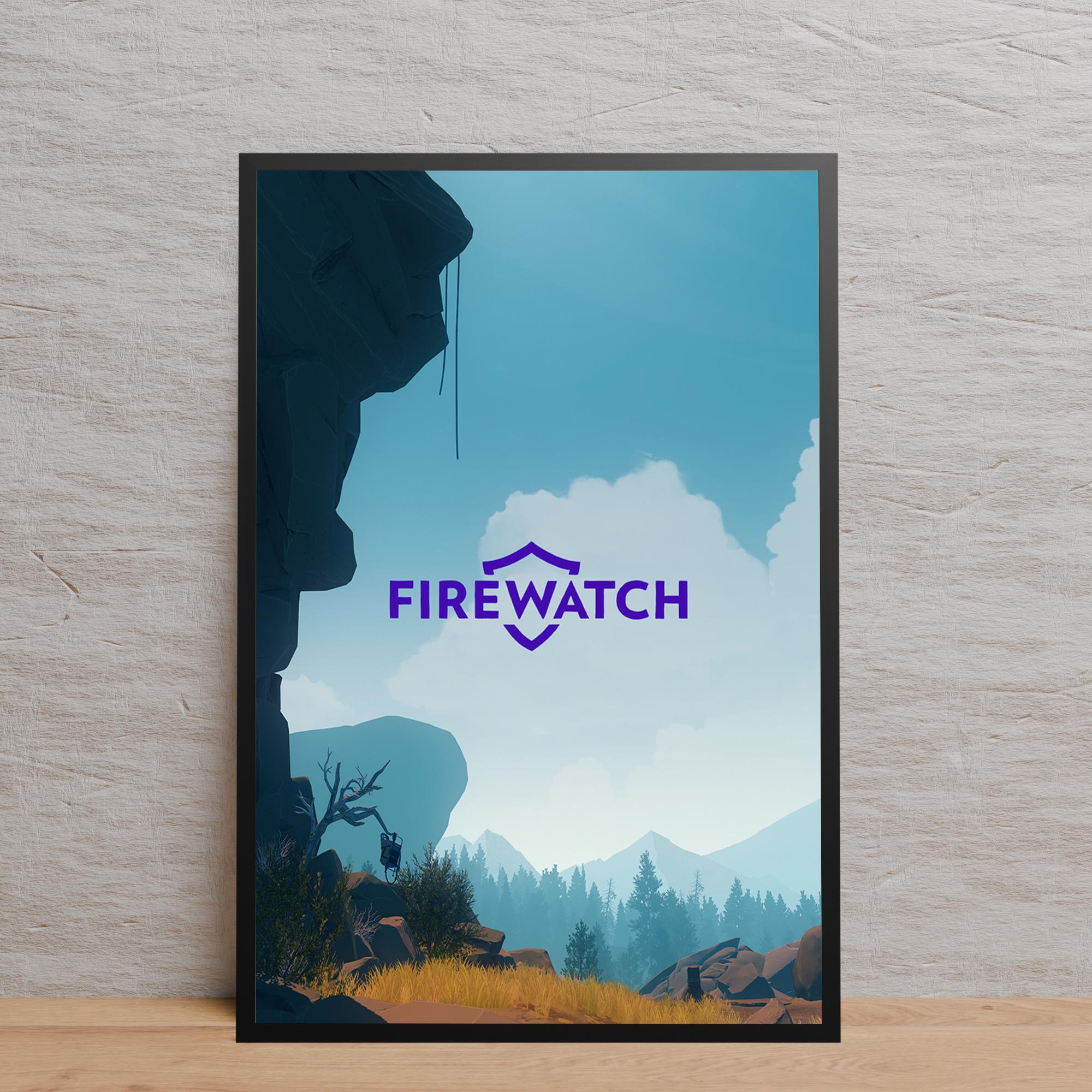 Firewatch Poster, Landscape Wall Art, Adventure Game Poster, Rolled ...