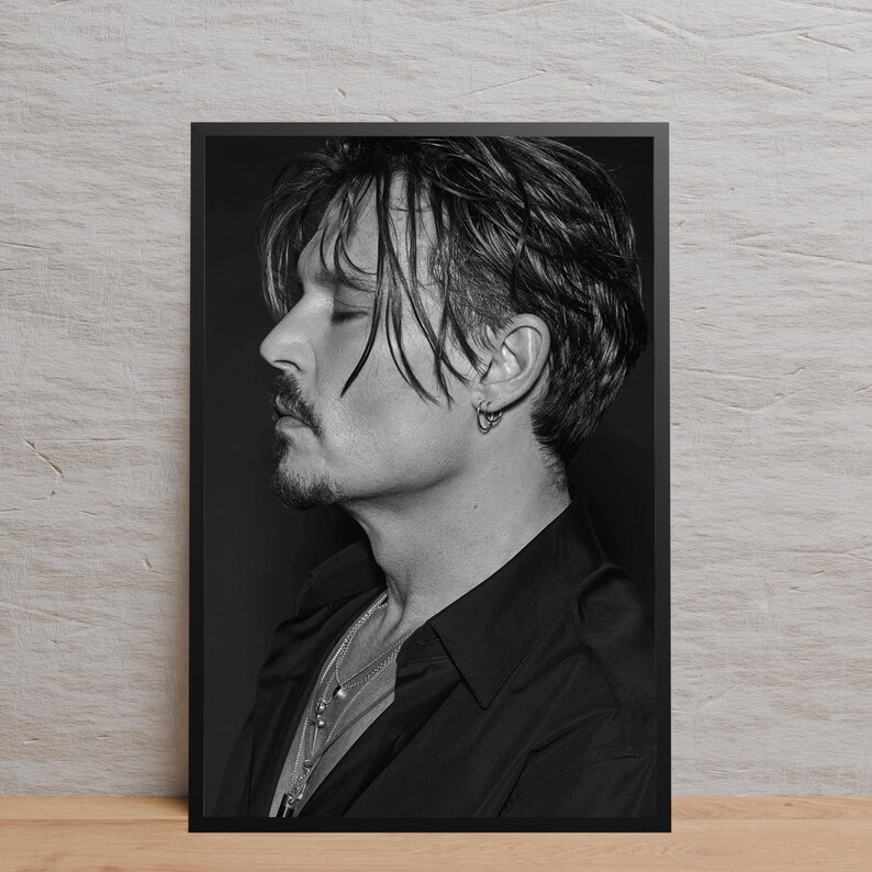 Johnny Depp Poster, Hollywood Actor Wall Art, Rolled Canvas Print, Room ...