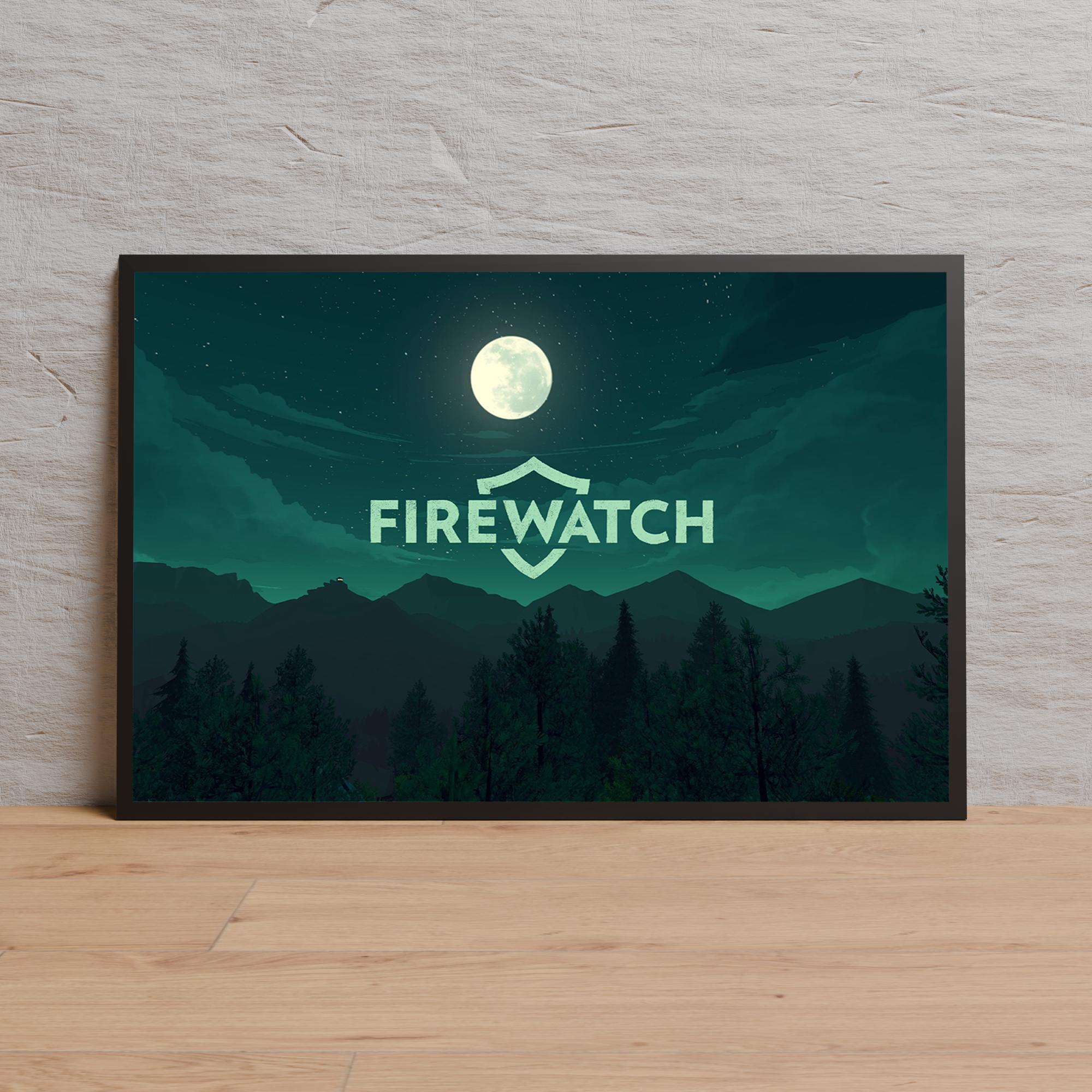 Firewatch Poster, Landscape Wall Art, Adventure Game Poster, Rolled ...