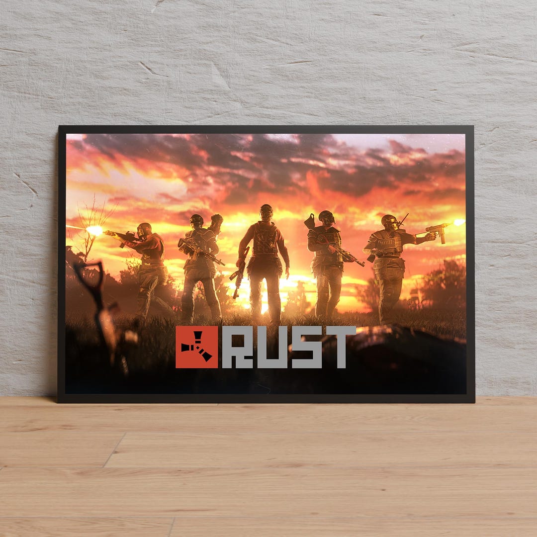 Rust Poster, Facepunch Wall Art, Rolled Canvas Print, Room Decor, Gamer ...