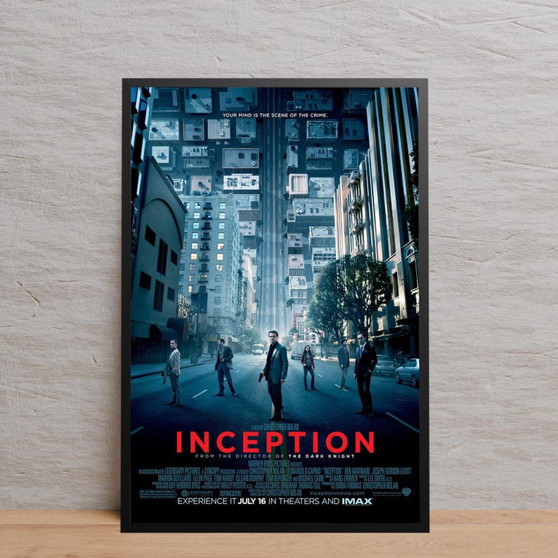 Inception Poster, Leonardo Dicaprio Wall Art, Film Poster, Rolled ...