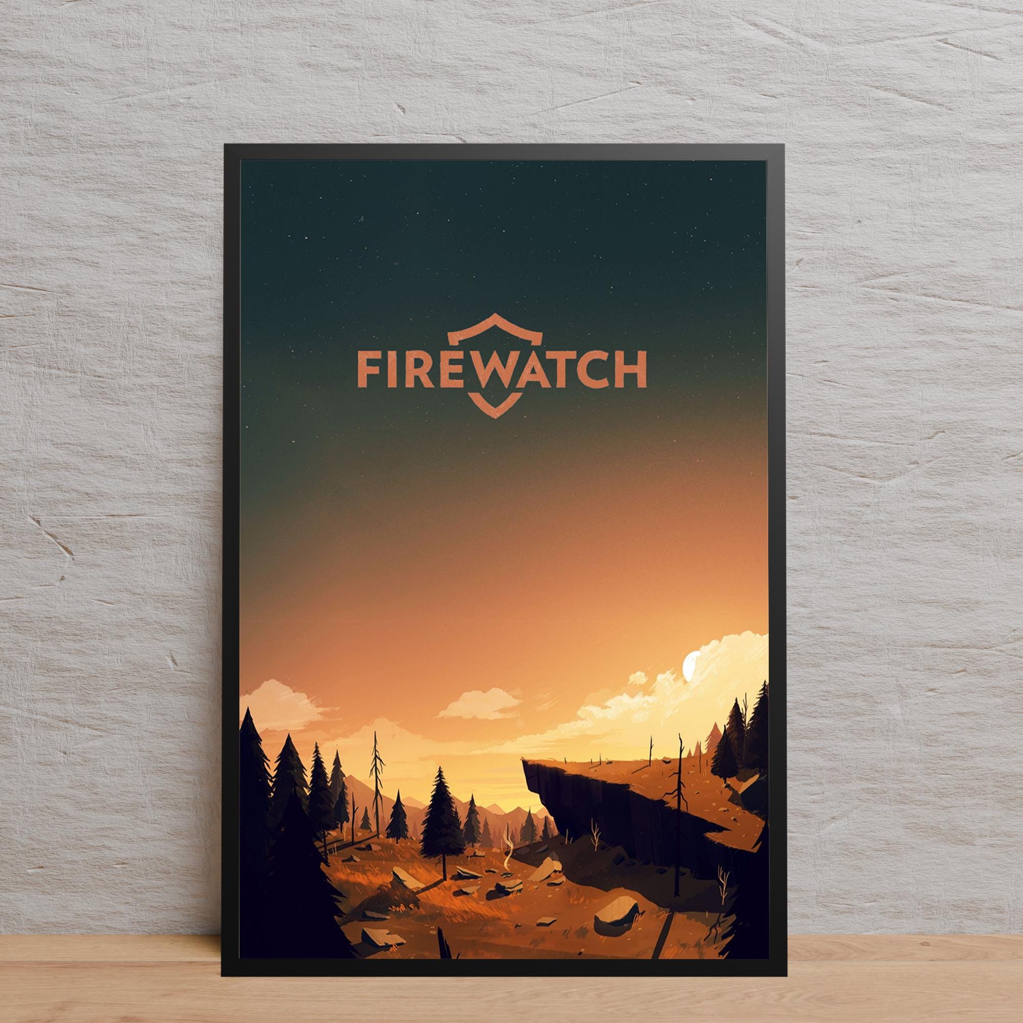 Firewatch Poster, Landscape Wall Art, Adventure Game Poster, Rolled ...