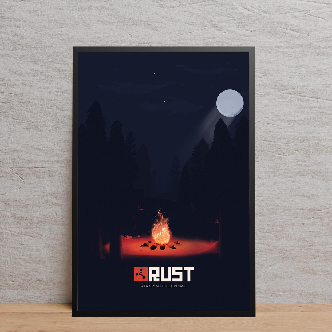 Rust Poster, Facepunch Wall Art, Rolled Canvas Print, Room Decor, Gamer ...