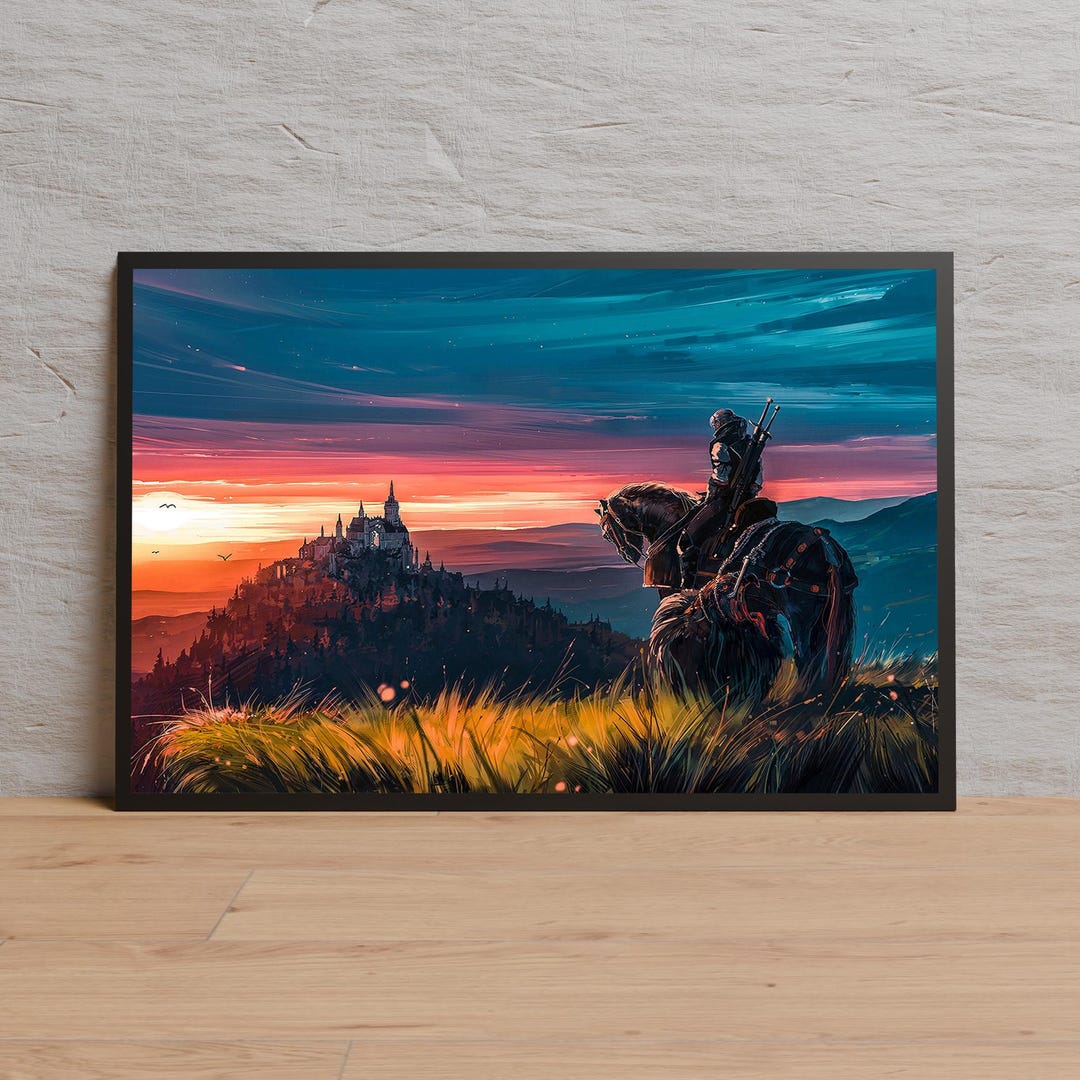 Witcher 3 Poster, Wild Hunt Wall Art, Rolled Canvas Print, Room Decor ...