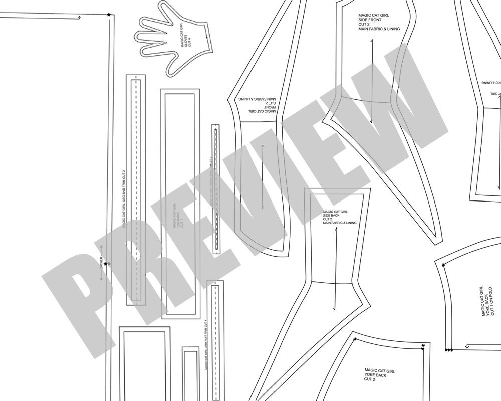 Magical Cat Girl Tokyo Mew Mew Cosplay Sewing Pattern PDF - Etsy Canada