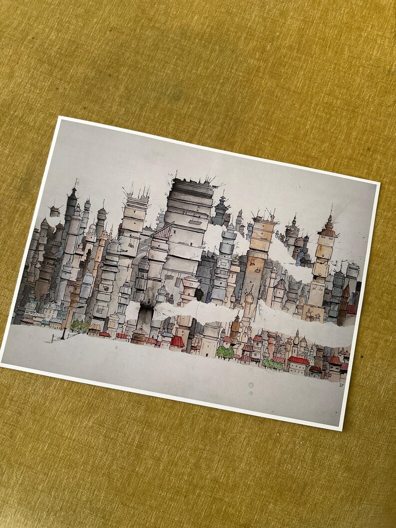 A Crowded City - Original Art Print - Etsy