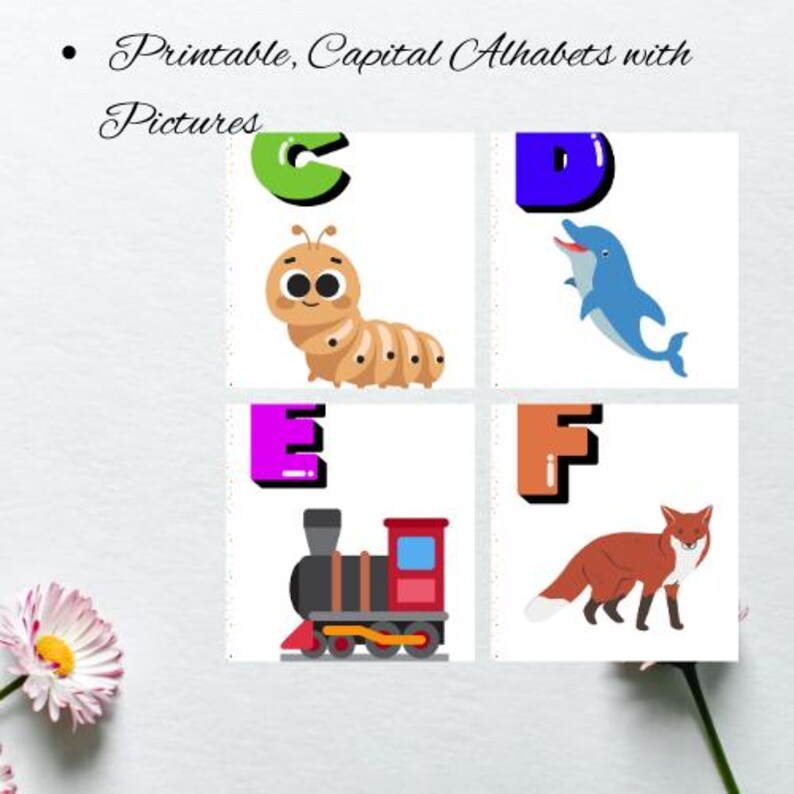 Alphabet Flashcards, Preschool Alphabet Flash Cards, Toddler Activities ...