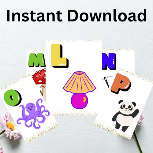 Alphabet Flashcards, Preschool Alphabet Flash Cards, Toddler Activities ...