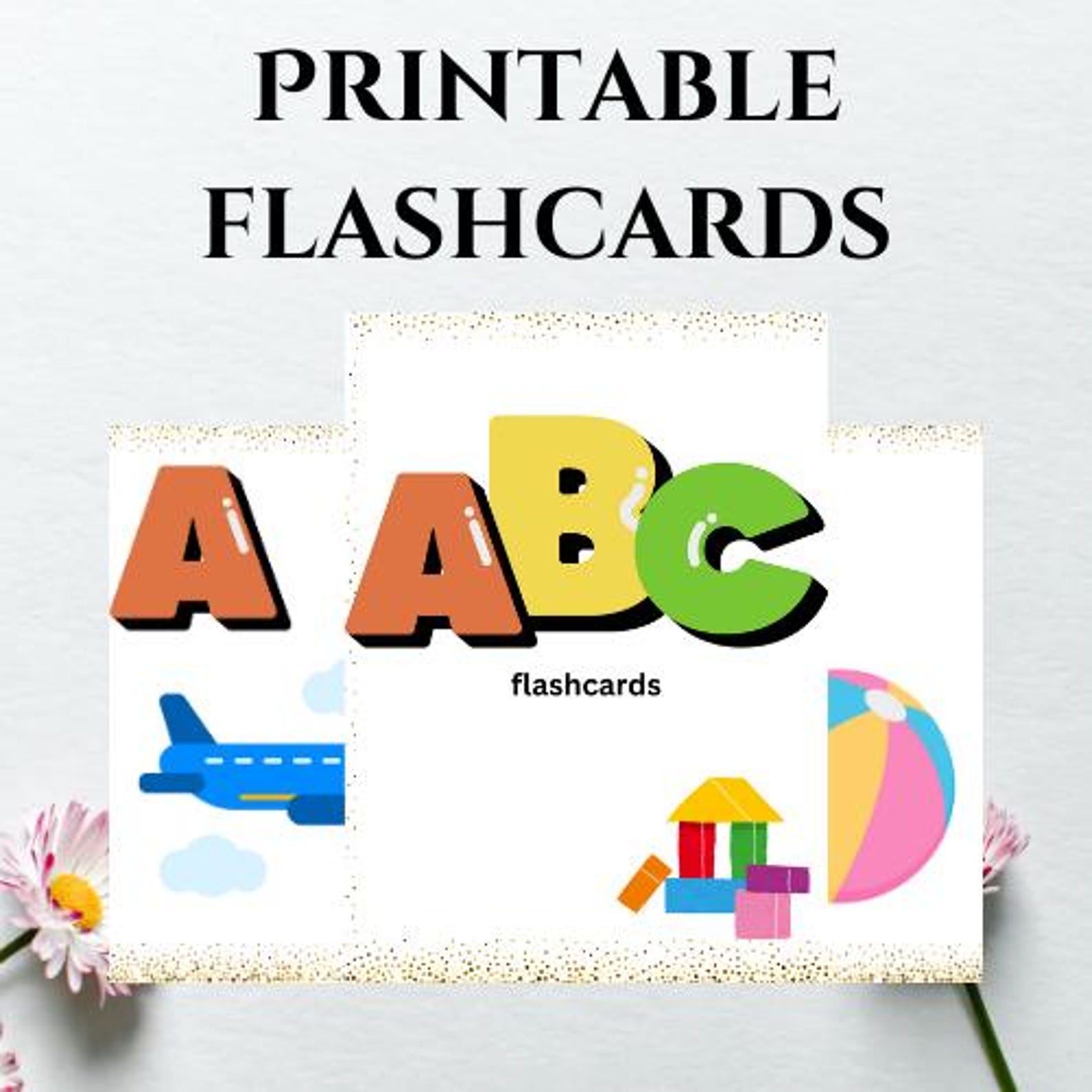 Alphabet Flashcards, Preschool Alphabet Flash Cards, Toddler Activities ...
