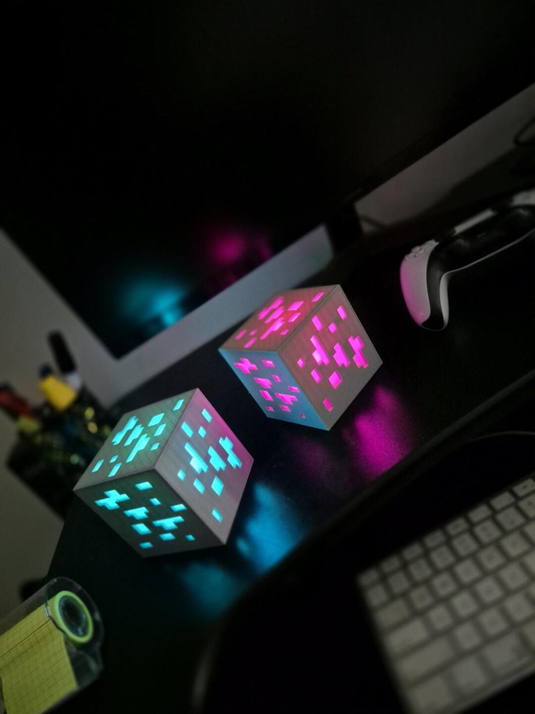 Glowing Minecraft Ore Block LED Light – Changing Ore Colors, Gamer Room ...