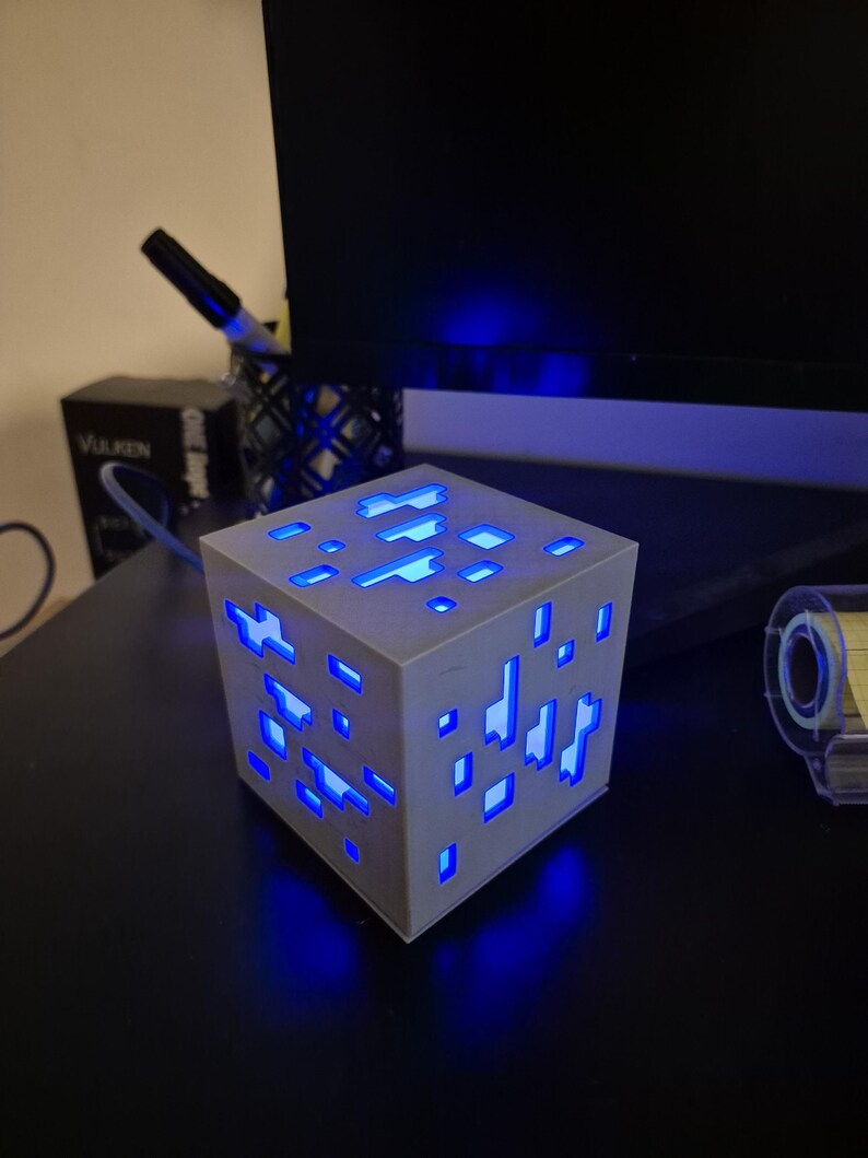 Glowing Minecraft Ore Block LED Light – Changing Ore Colors, Gamer Room ...