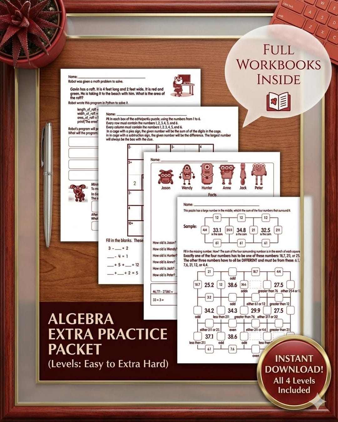 Ultimate 9th Grade Algebra Bundle: Worksheets & Challenges for Success ...
