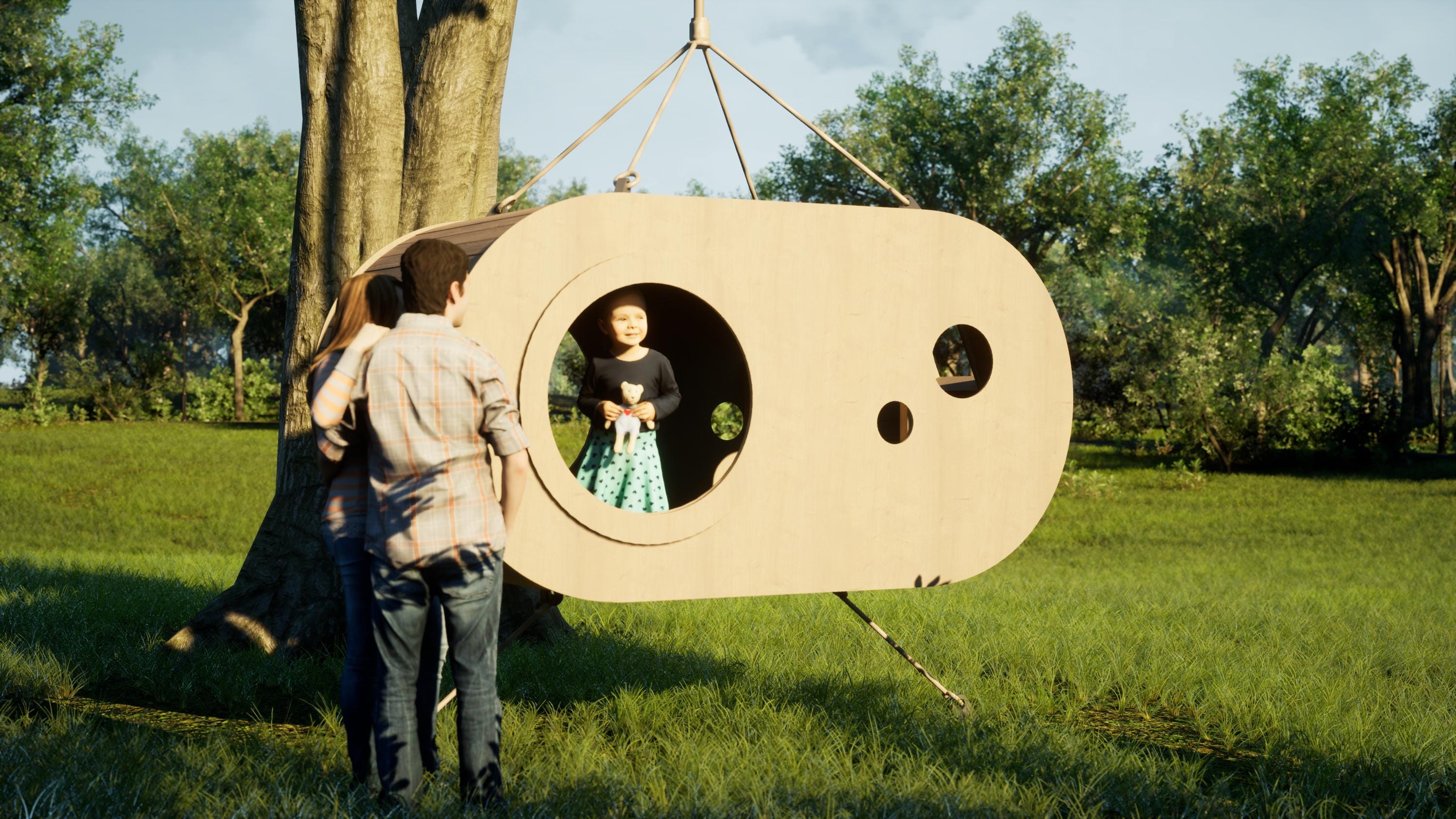Overhanging Hut. Round Wooden Hut Diy - Etsy