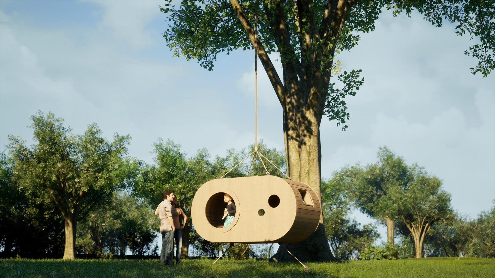 Overhanging Hut. Round Wooden Hut Diy - Etsy