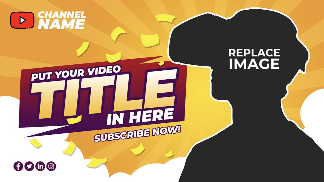 Youtube Thumbnail Template .psd - Etsy