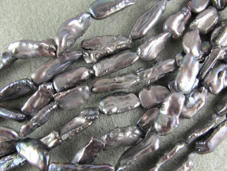 Freshwater Stick Pearls GRAY BIWA PEARLS Cultured Pearls | Etsy