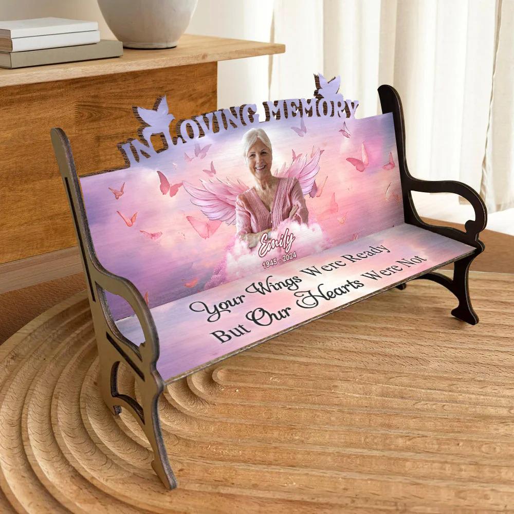 In Loving Memory Personalized Memorial Mini Wooden Bench, Lost of Mom ...