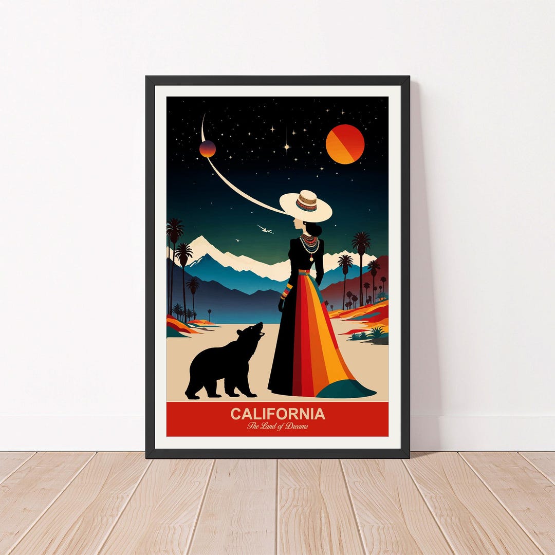 Discover the Allure of California "the Land of Dreams" Poster, Wall Art ...