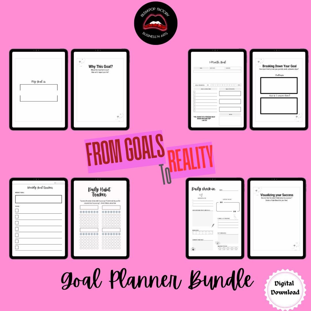 From Goals to Reality: SMART Goal Setting, Trackers, Vision Board and ...