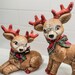 1980's Vintage Kimple Quilted Ceramic Mold Christmas Reindeer Figurines ...