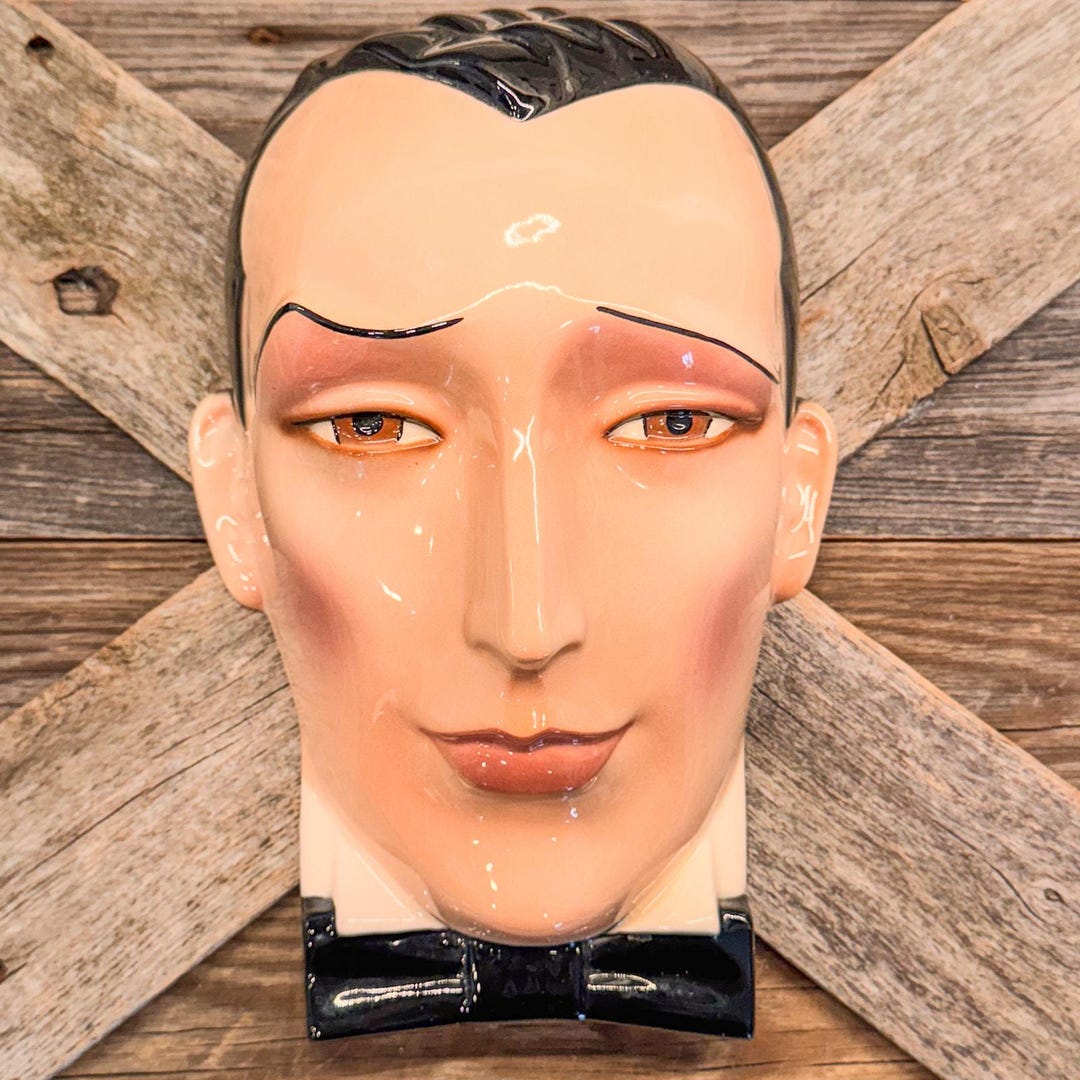 Rare 1987 Vintage Clay Art, Debonair Man, Mid-century Modern, 10” - Etsy