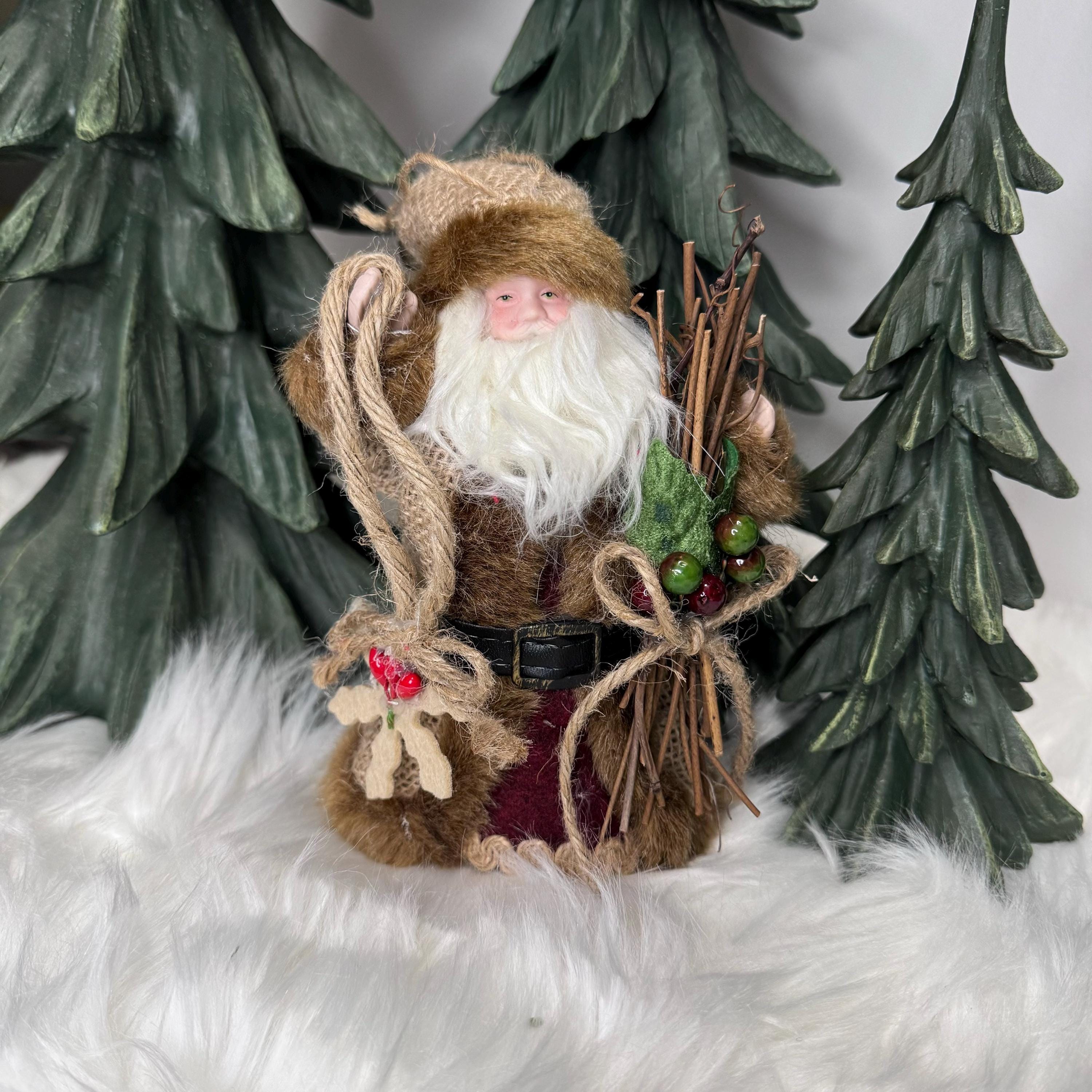 Gigi Seasons, Woodland & Burlap Santa Christmas Tree Topper, Ornament ...