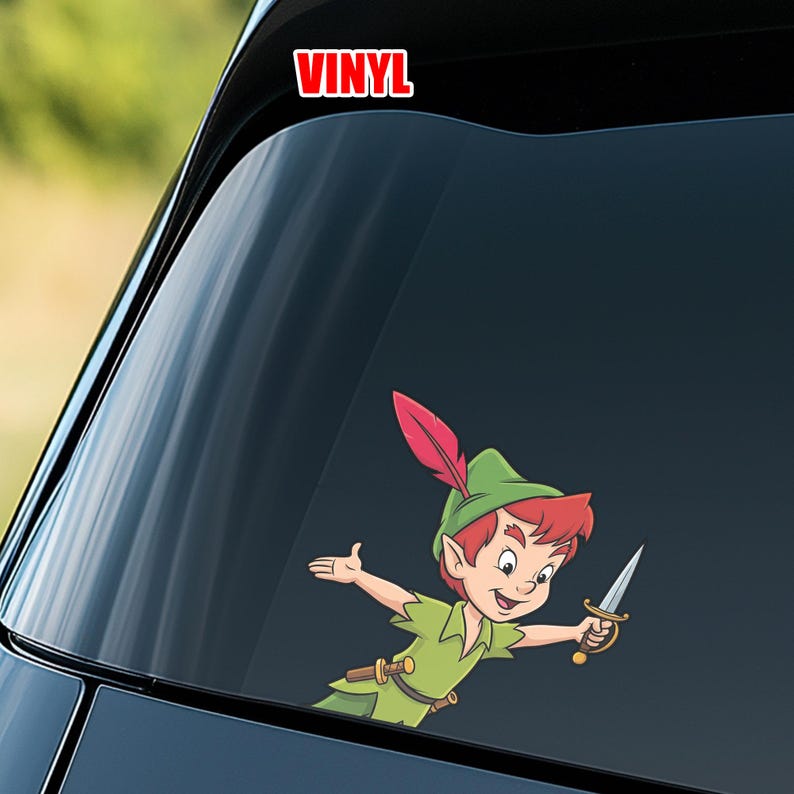 Peter Pan Peeker Peeking Car Window Decals - Bumper Waterproof Vinyl ...