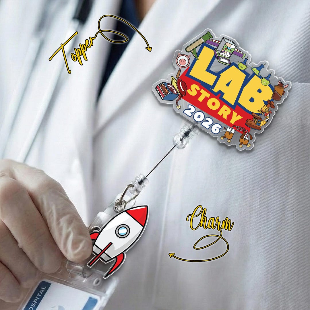 Lab Week 2026 Badge Reel, Lab Story, Badge Holder, Nurse Badge Reel ...