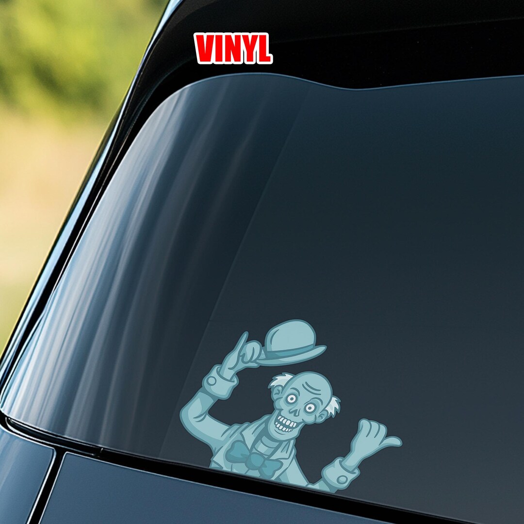 Hitchhiking Ghosts Peeker Car Decal/ Haunted Mansion Peekaboo Window ...