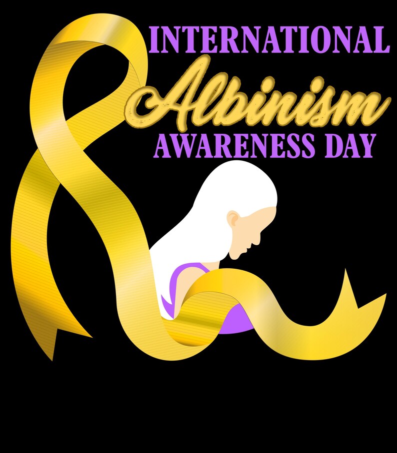 Albinism Awareness PNG, Yellow Ribbon Png, We Wear Yellow Png, Rainbow ...
