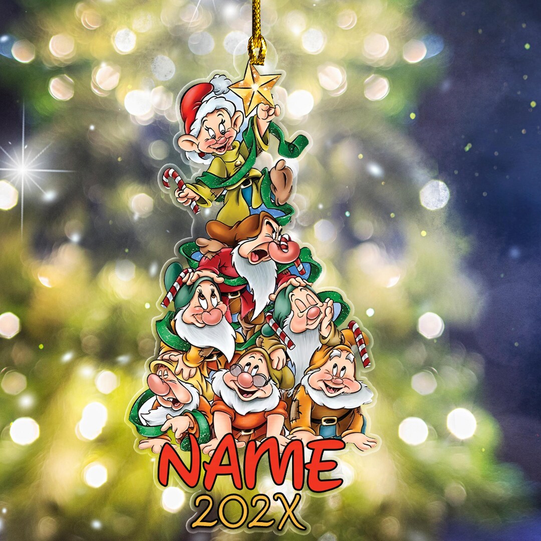 Personalized Seven Dwarfs Christmas Ornament, 7 Dwarfs Character Theme ...