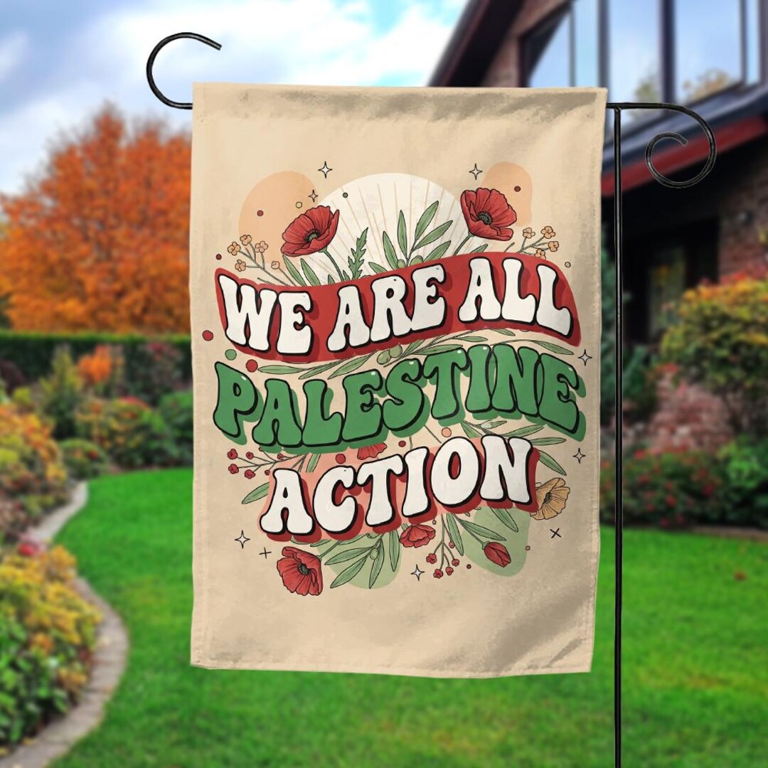 Free Palestine Flag, Palestine Garden Flag, Palestine Yard Flag, Stand ...