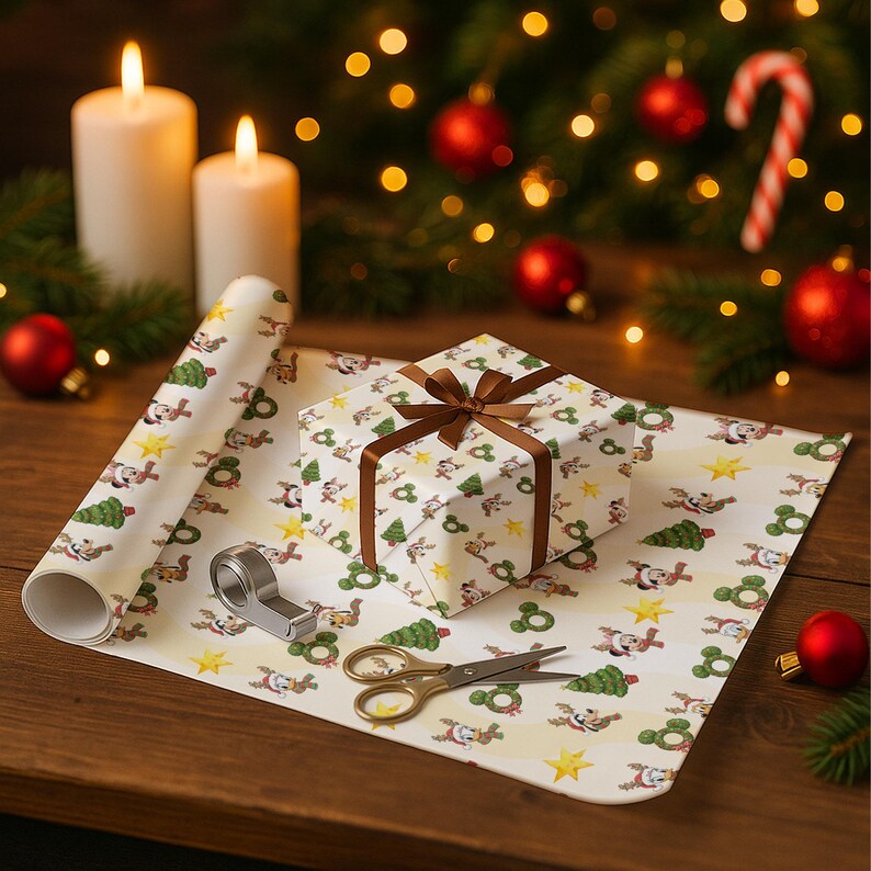 Mickey and Friends Wrapping Paper, Christmas Gift Wrapping Paper 2025 ...