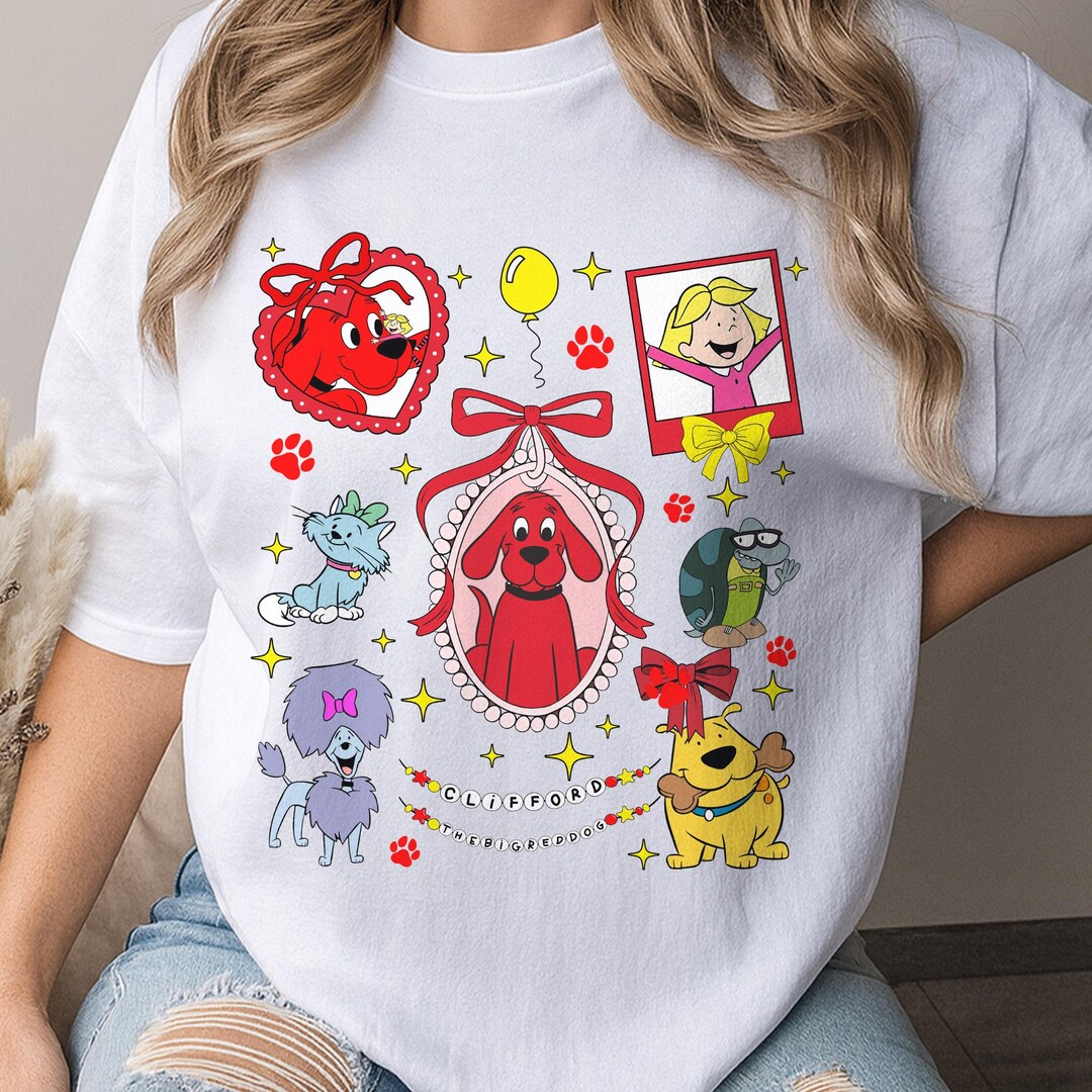 Coquette Clifford the Big Red Dog Shirt, Bow Clifford Dog Birthday ...