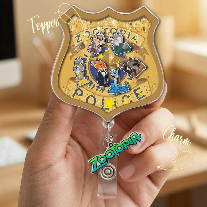 Disney Zootopia Shaker Badge Reel, Zootopia 2 Movie Judy Hopps Nick ...