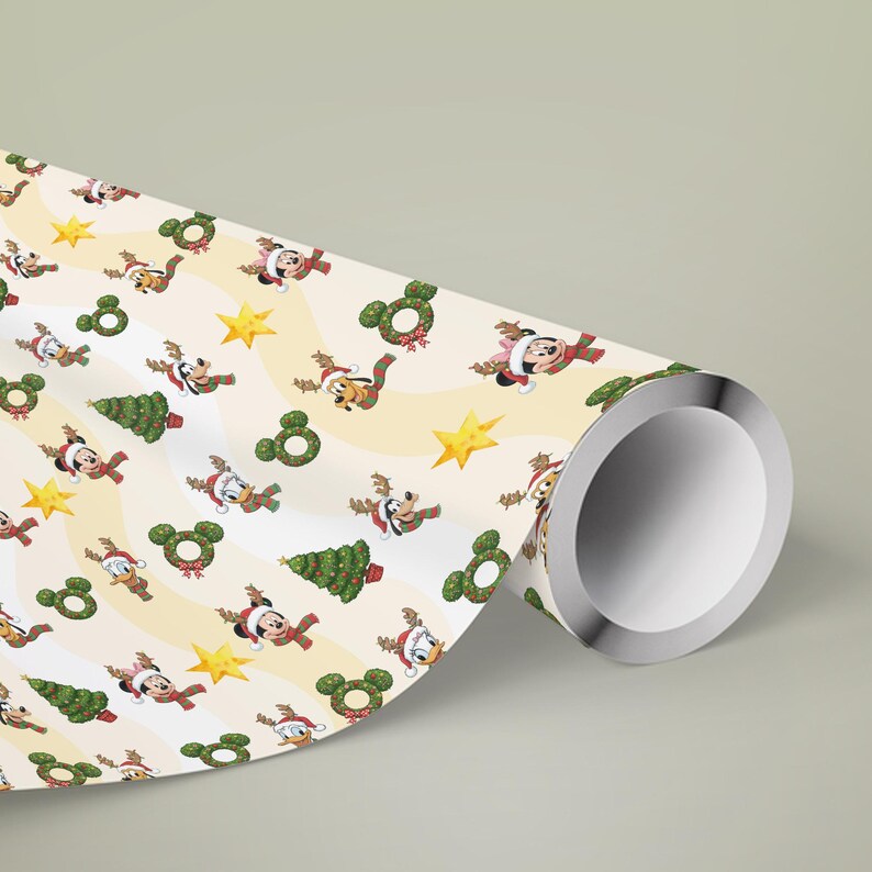 Mickey and Friends Wrapping Paper, Christmas Gift Wrapping Paper 2025 ...