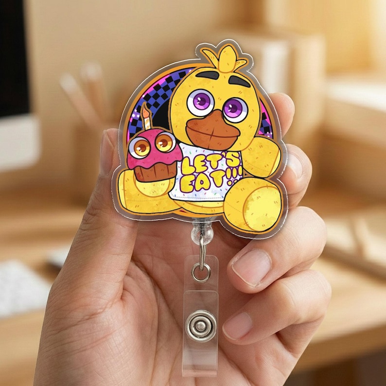 Fnaf Badge Reel, Five Nights at Freddy’s Nurse ID Holder, Retractable ...
