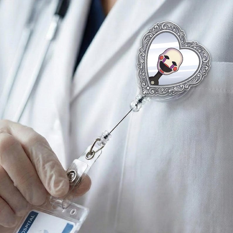 Five Nights at Freddy's Badge Reel, FNAF Nurse ID Holder, Horror Gamer ...