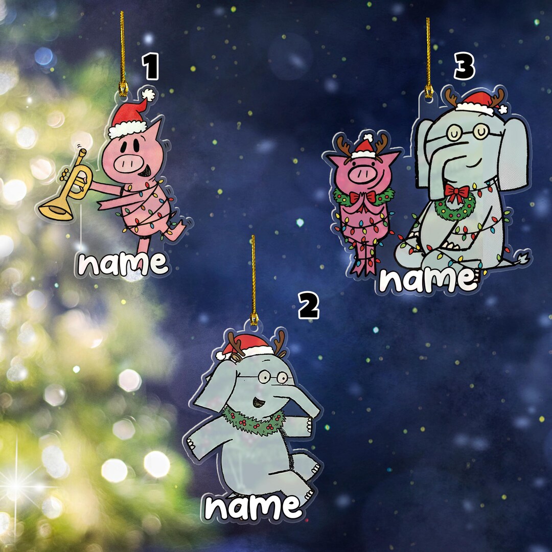 Elephant and Piggie Ornament, Piggie Ornament, Elephant Piggie Pigeon ...