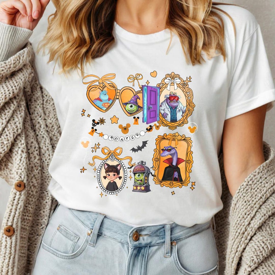 Retro Coquette Disney Monster Inc Halloween Shirt, Sully Mike Boo ...