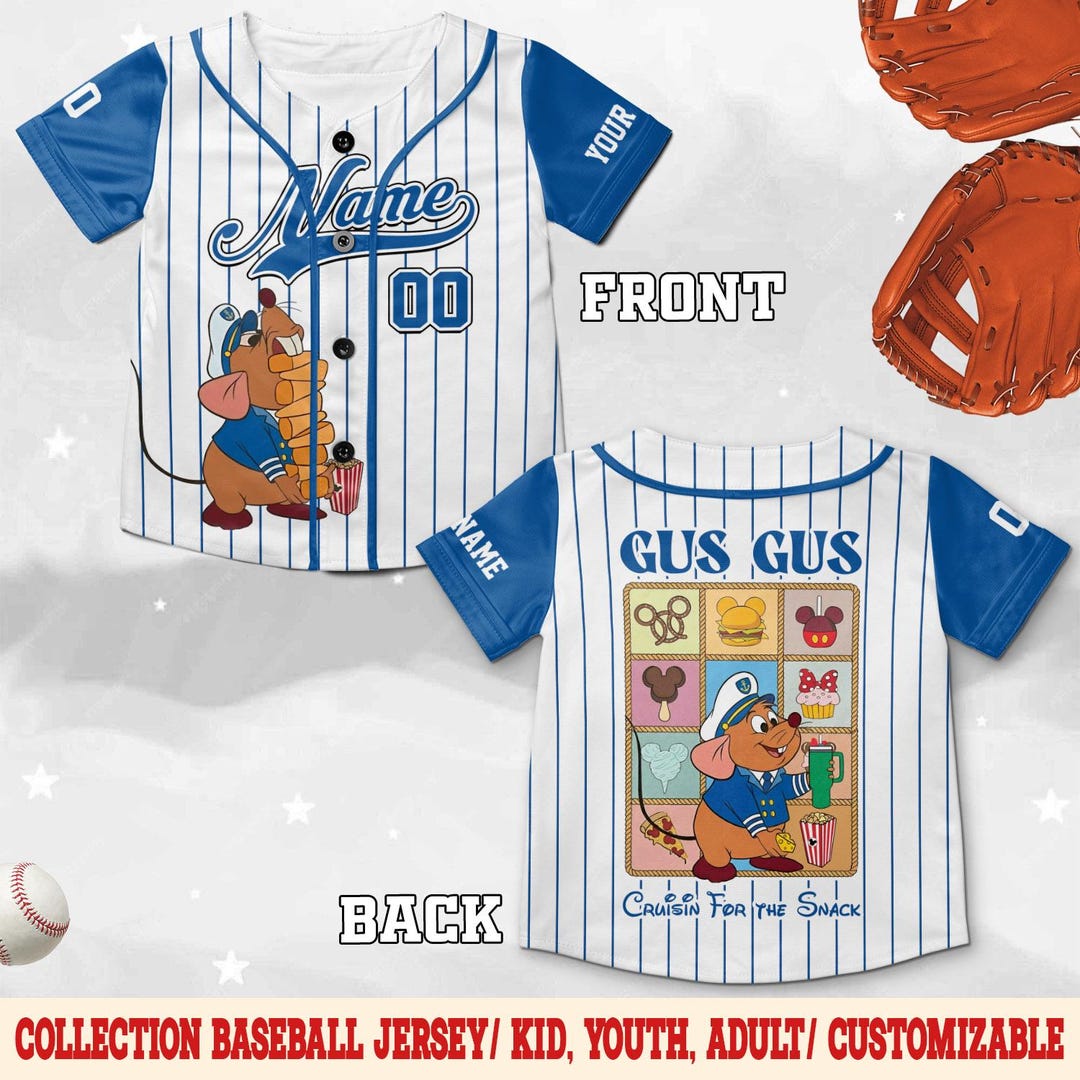 Cruise Gus Gus Mouse Snack Tour Baseball Jersey, Gus Disney Gift for ...