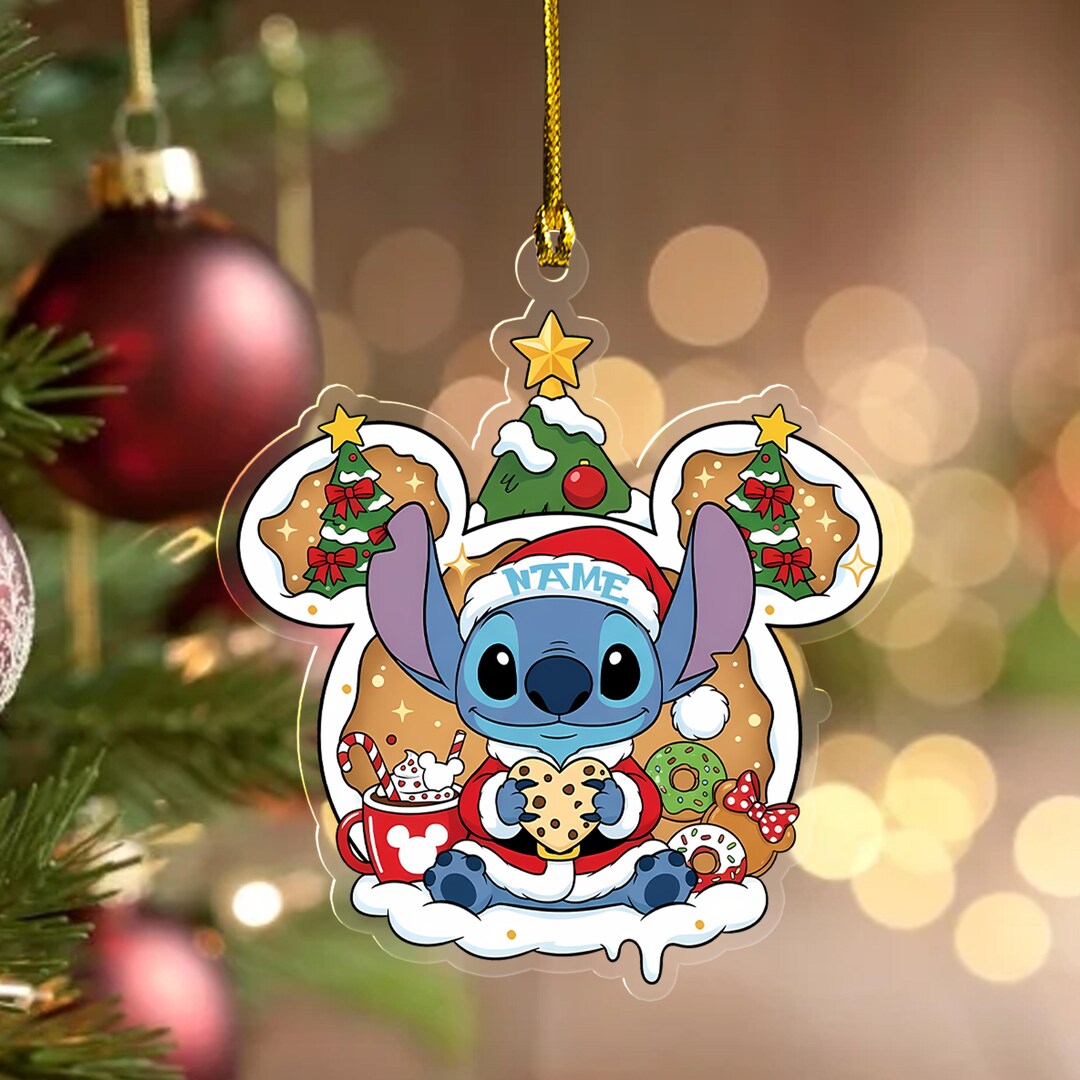 Custom Lilo and Stitch Christmas Ornament, Personalized Christmas Lilo ...