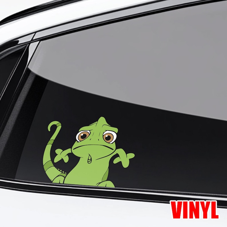 Pascal Rapunzel Peeker Sticker – Rapunzel Peeking Pascal Car & Laptop ...