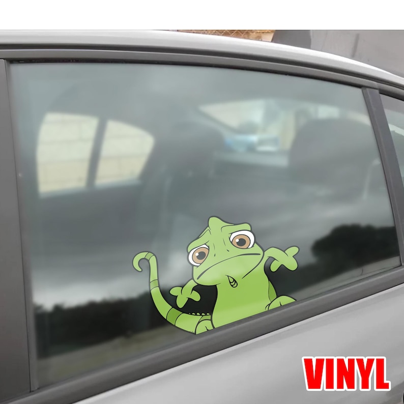 Pascal Rapunzel Peeker Sticker – Rapunzel Peeking Pascal Car & Laptop ...