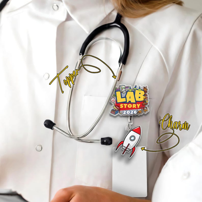 Lab Week 2026 Badge Reel, Lab Story, Badge Holder, Nurse Badge Reel ...