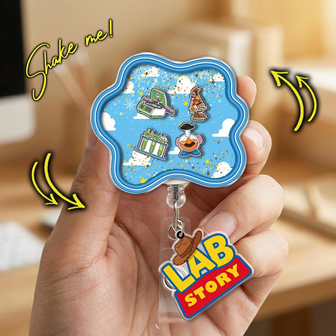 Lab Week 2026 Shaker Badge Reel, Lab Story ID Holder, Laboratory Tech ...