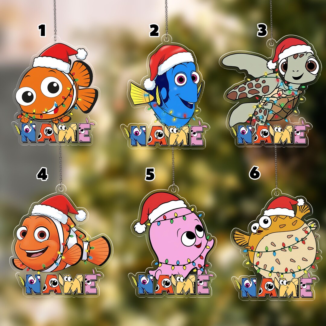 Personalized Finding Nemo Ornament, Disney Christmas Ornaments, Nemo ...