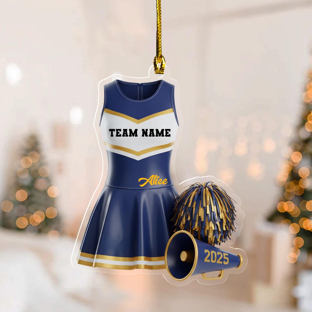 Personalized Cheerleader Girls Acrylic Ornament,cheer Coach Gift ...